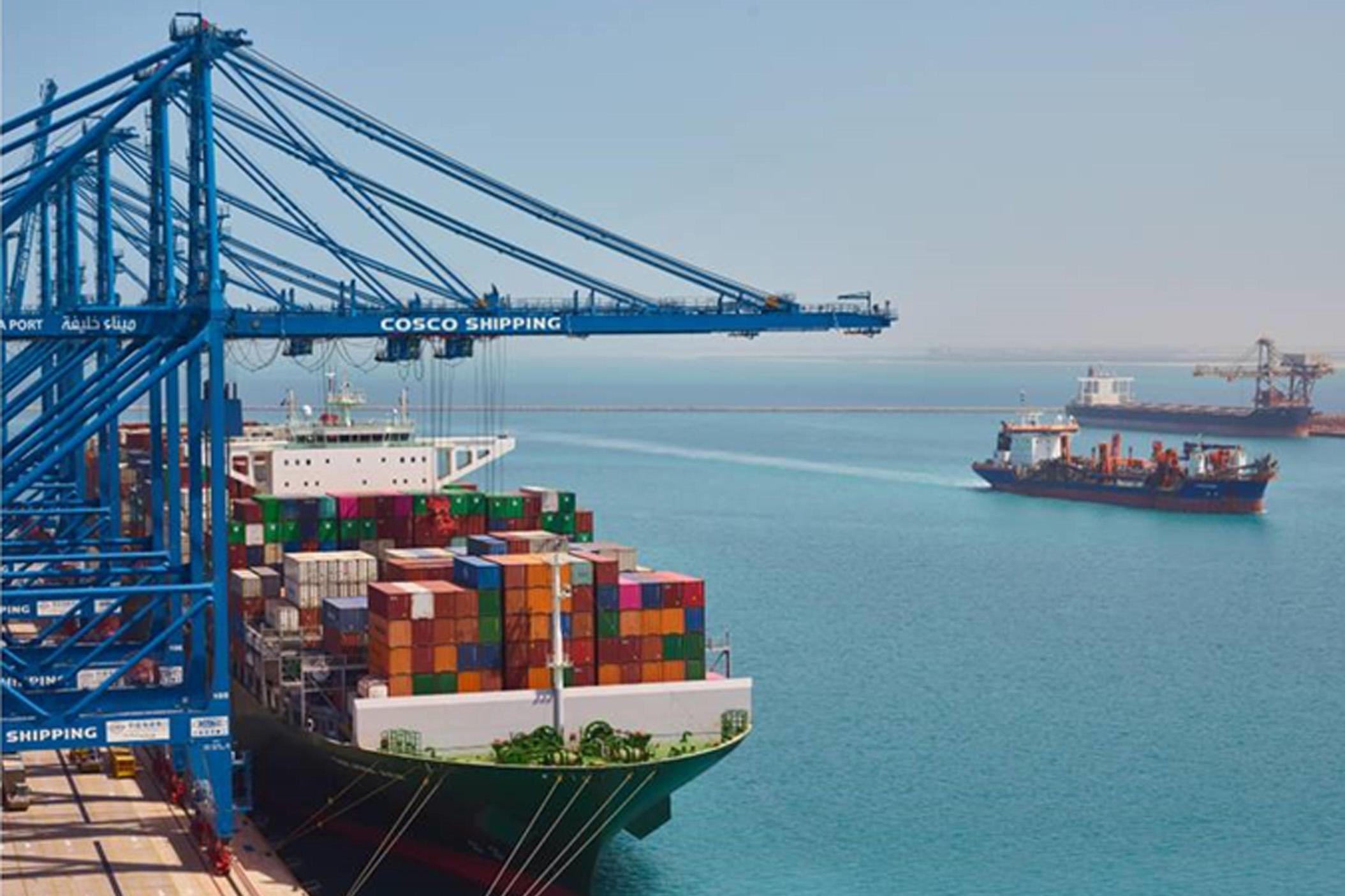 First ship unloads at new Khalifa Ports South Quay