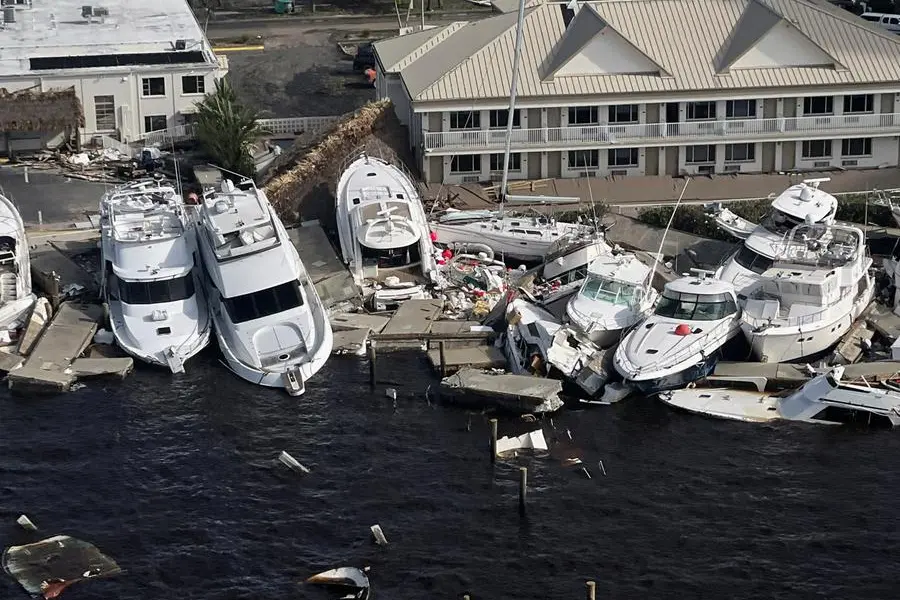 Hurricane Ian's devastation seen from above