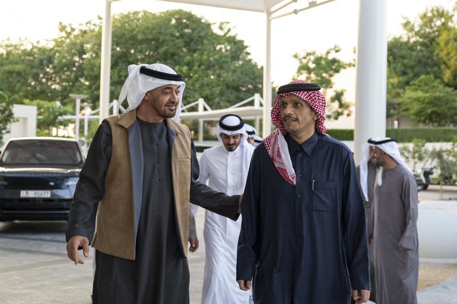 UAE President receives Prime Minister of Qatar