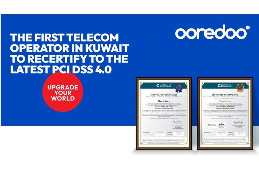 Ooredoo Kuwait leads the way as the first telecom provider to achieve ...