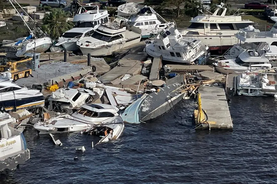 Hurricane Ian's devastation seen from above