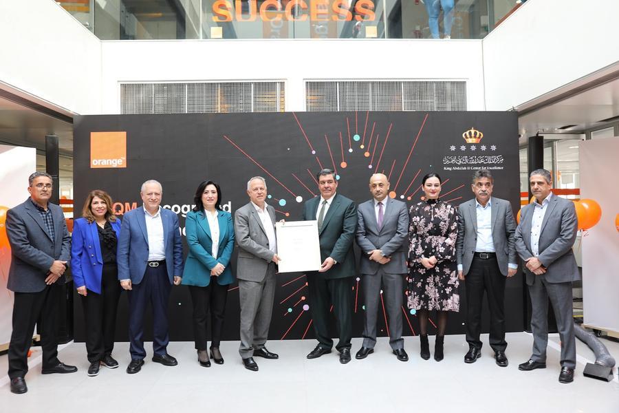 Orange Jordan received Recognized for Excellence 5 Star in the Middle East