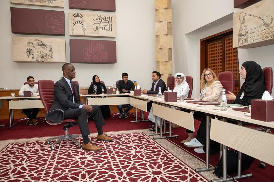 QF partner Texas A&M at Qatar students meet with U.S. Ambassador Davis