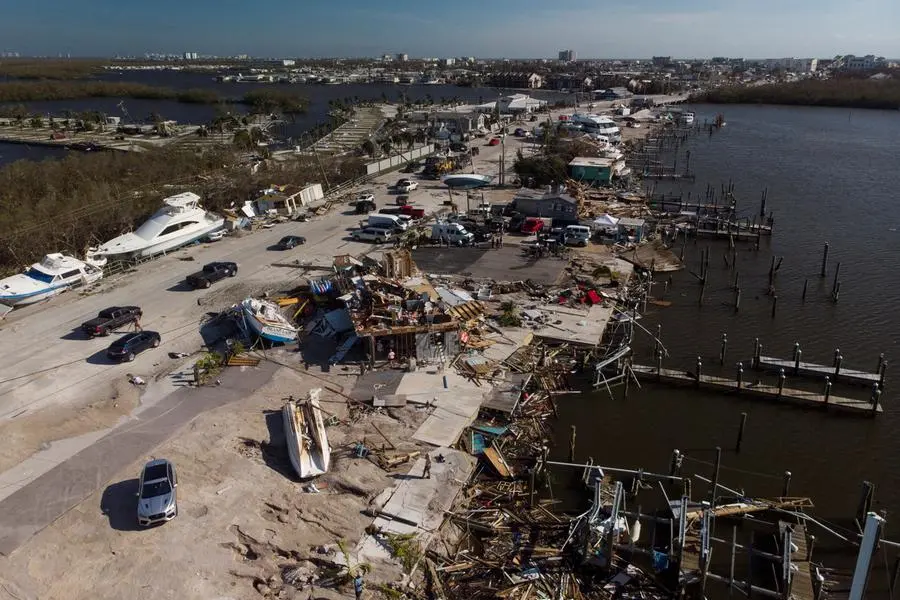 Hurricane Ian's devastation seen from above