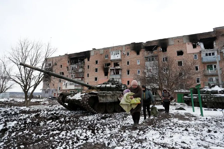 Inside the nearly completely destroyed town of Volnovakha, Ukraine