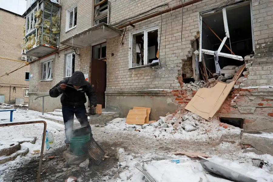 Inside the nearly completely destroyed town of Volnovakha, Ukraine
