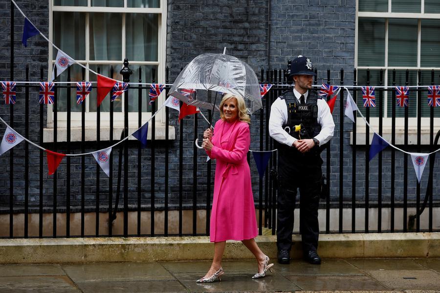 Jill Biden visits UK's Downing Street ahead of King Charles' coronation