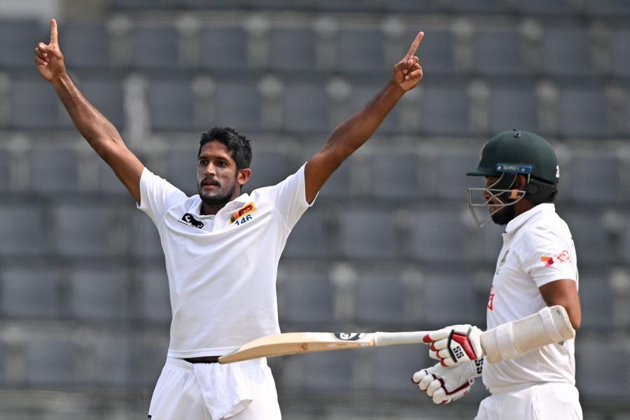 Rajitha takes five wickets as Sri Lanka crush Bangladesh