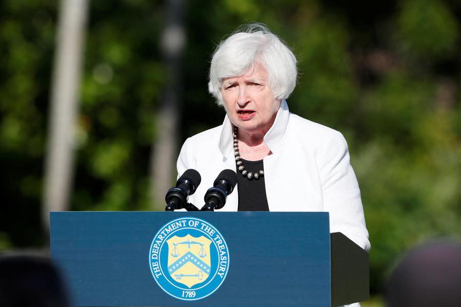 Yellen says doesn't know if lower U.S. inflation data is turning point