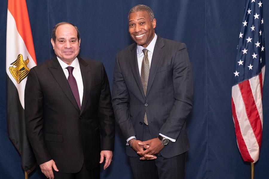 Egyptian President Abdel Fattah El-Sisi meets with Uber's Senior Vice ...