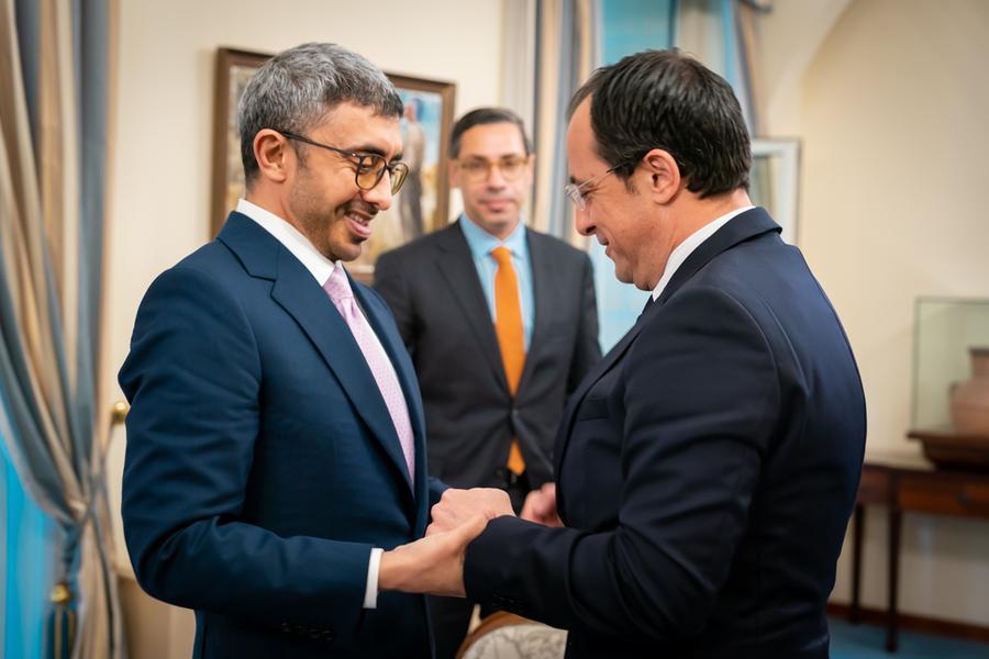 Cypriot President receives Abdullah bin Zayed