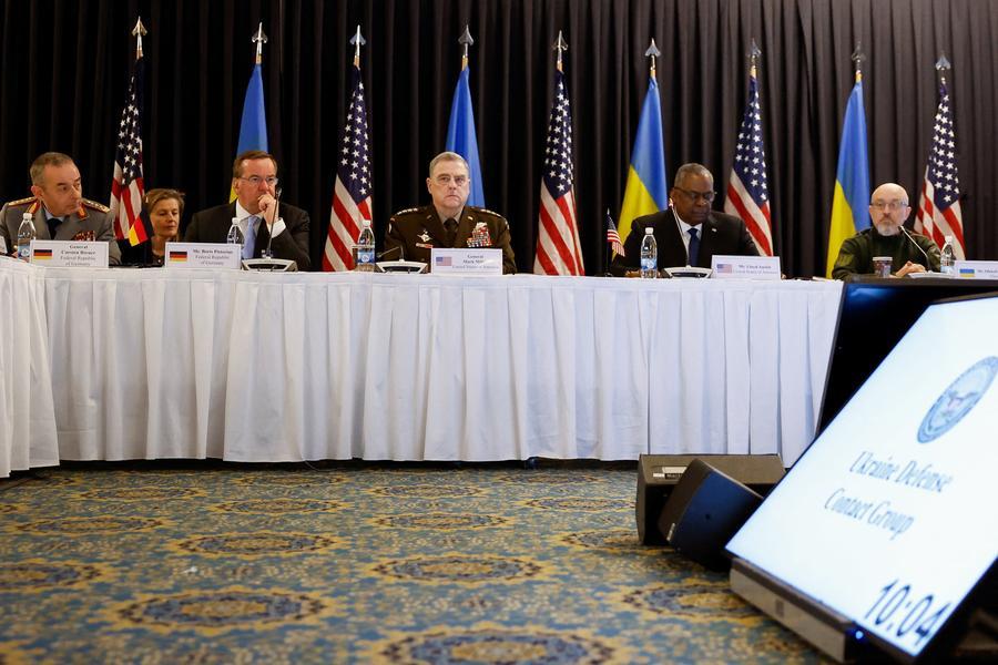 Ukraine presses for weapons as U.S. and allies meet in Germany