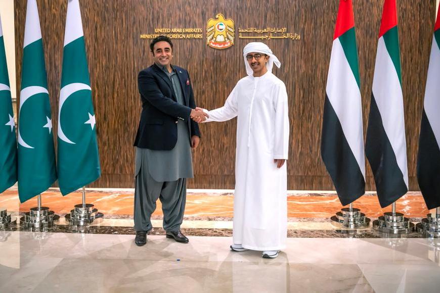 Abdullah bin Zayed receives Pakistan's Foreign Minister