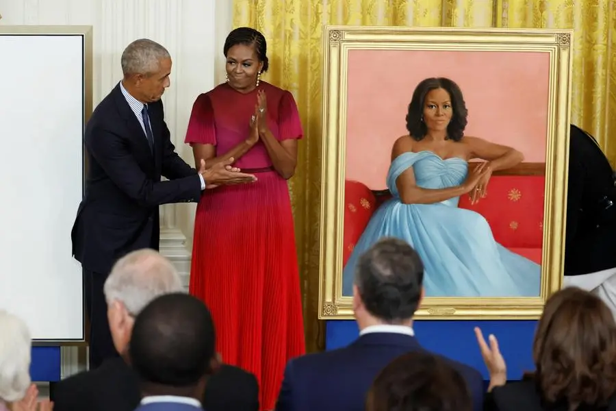 Barack and Michelle Obama unveil presidential portraits at White House