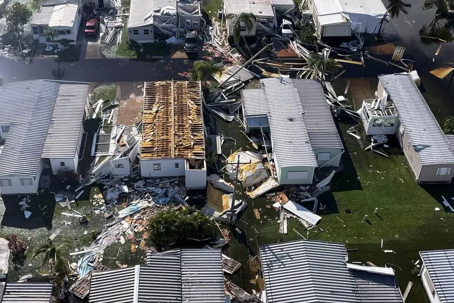 Hurricane Ian's devastation seen from above