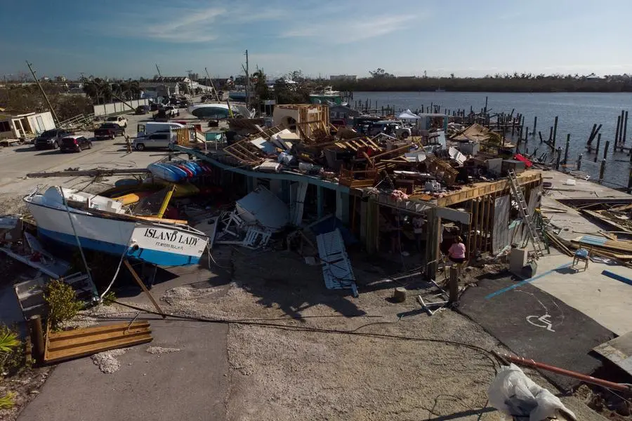 Hurricane Ian's devastation seen from above