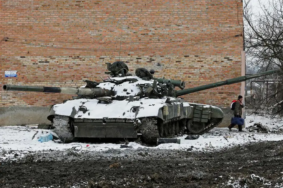Inside the nearly completely destroyed town of Volnovakha, Ukraine