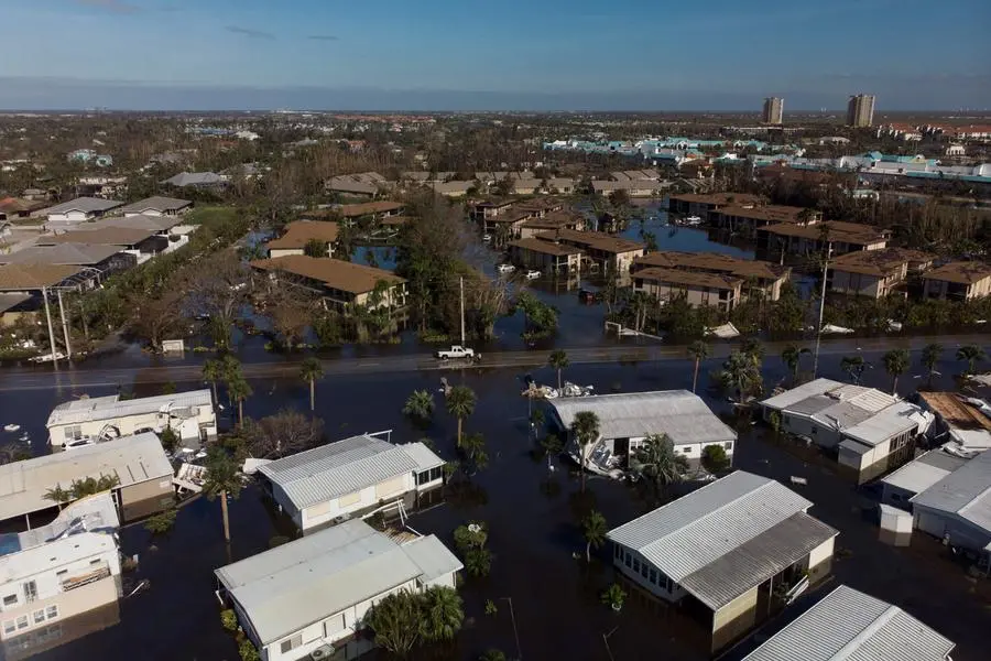 Hurricane Ian's devastation seen from above