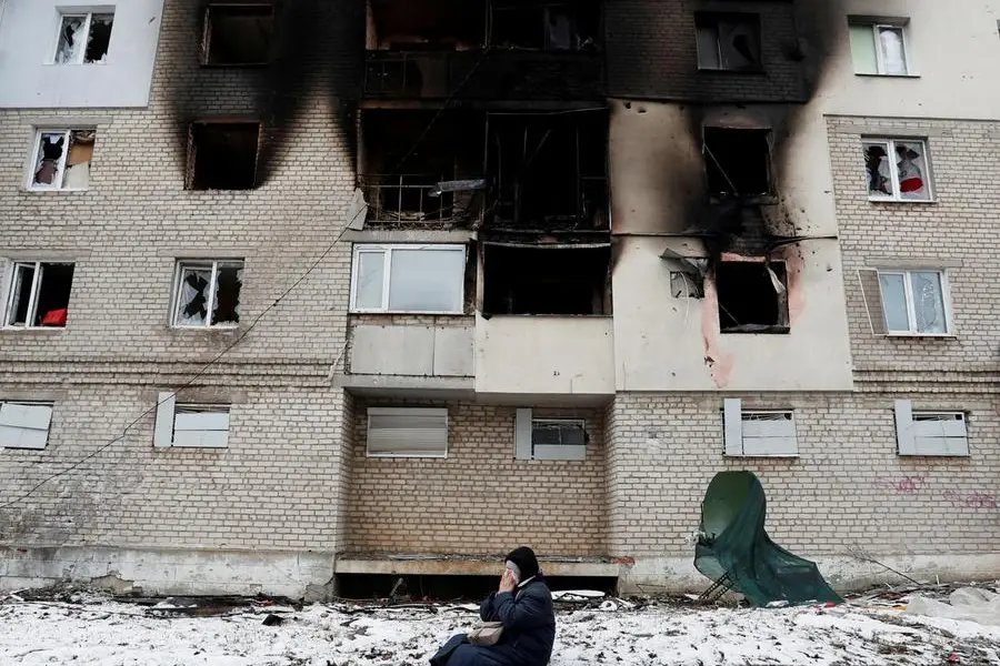 Inside the nearly completely destroyed town of Volnovakha, Ukraine