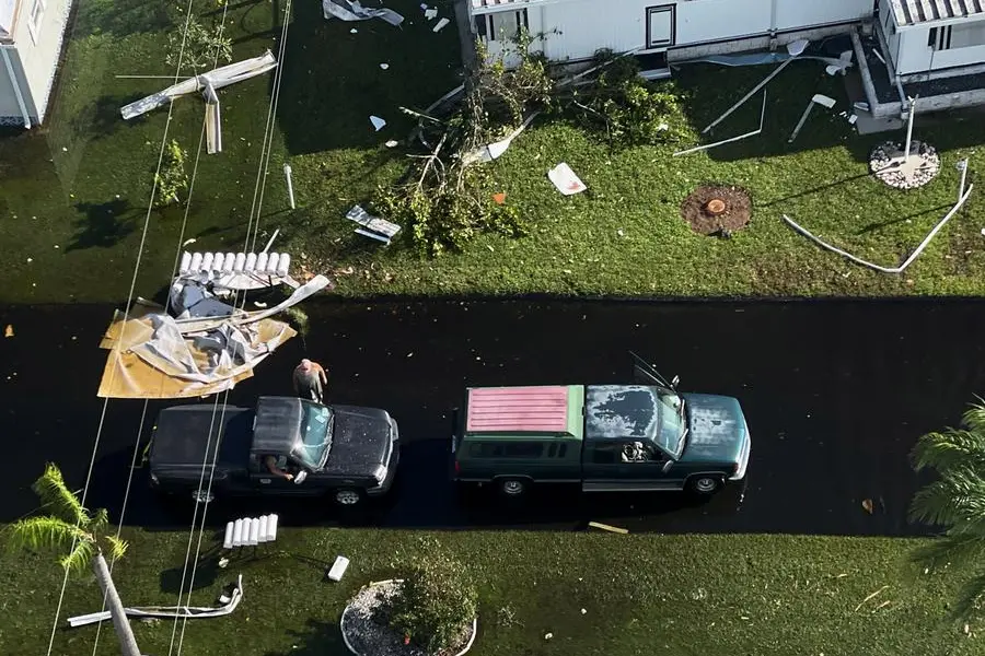 Hurricane Ian's devastation seen from above