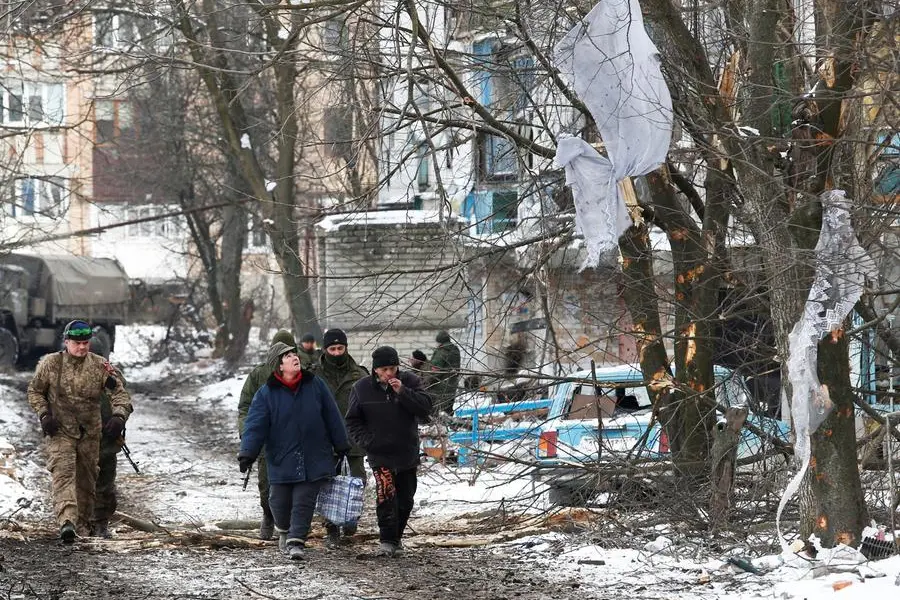Inside the nearly completely destroyed town of Volnovakha, Ukraine