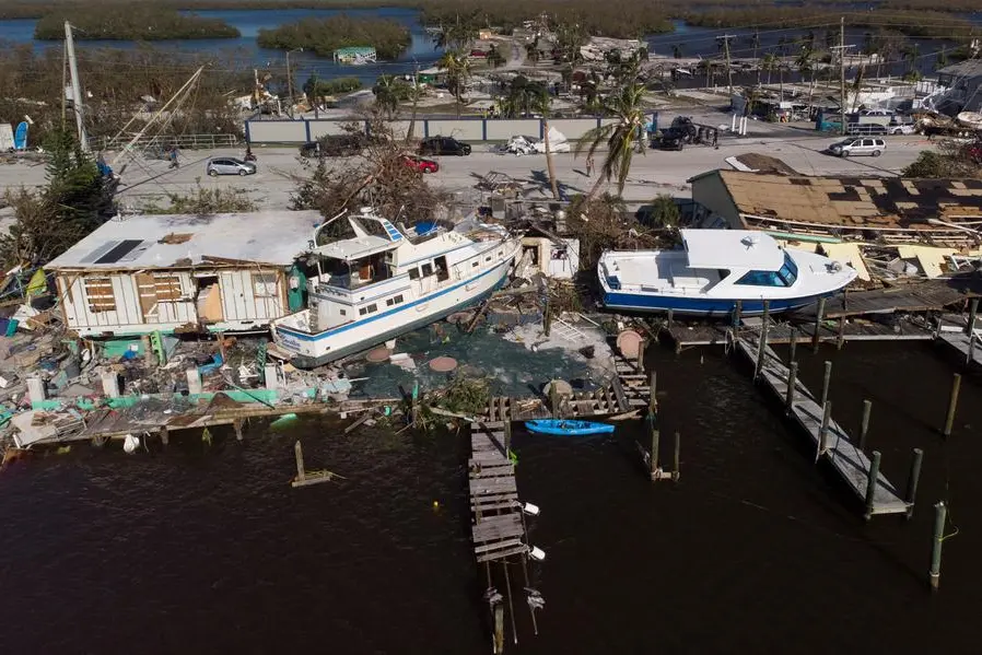 Hurricane Ian's devastation seen from above