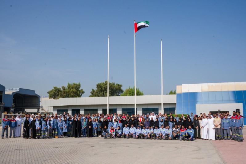 EGA raises the national flag at Jebel Ali and Al Taweelah sites to ...
