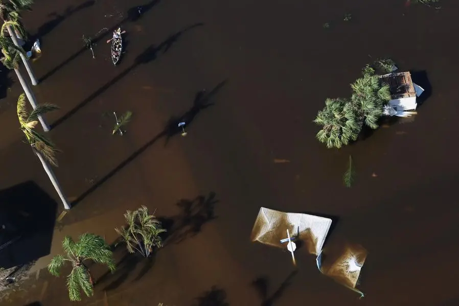 Hurricane Ian's devastation seen from above