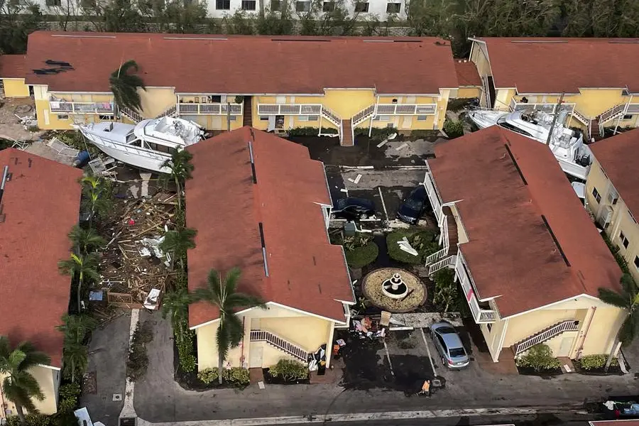 Hurricane Ian's devastation seen from above