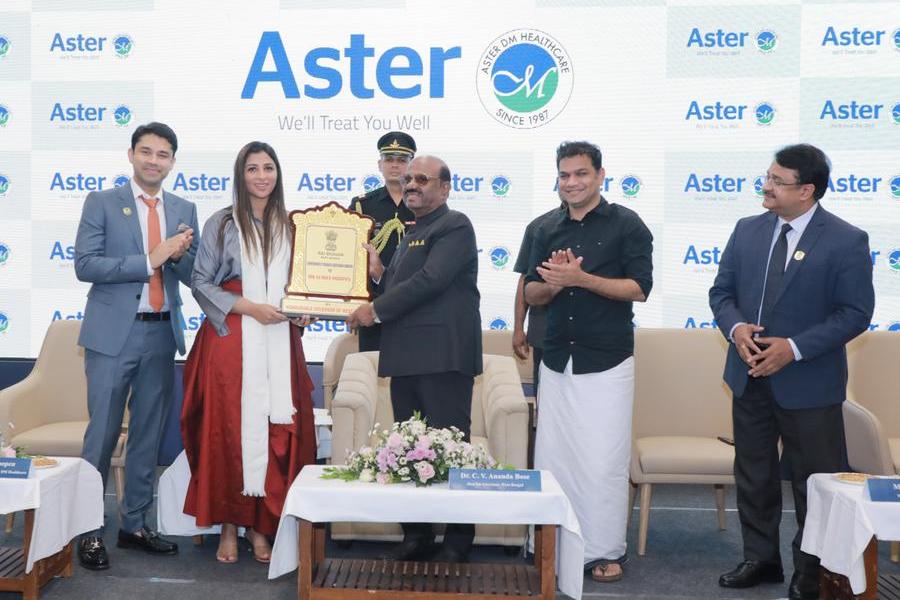 Ms. Alisha Moopen honoured with Governor’s Pravasi Bhushan Award
