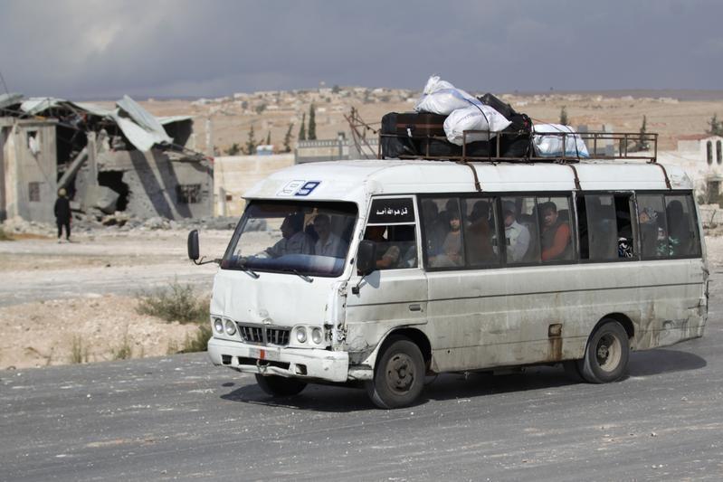 In Syria, a bus ride shows shifting map of war