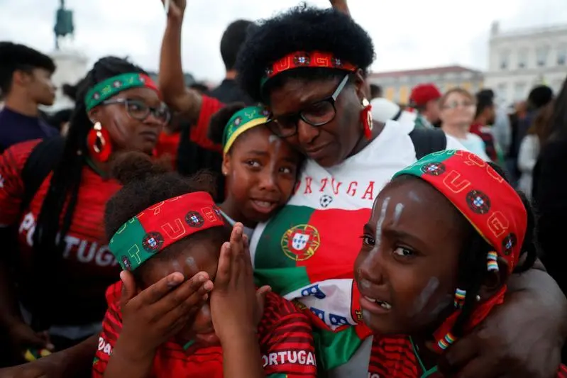 Portugal fans react