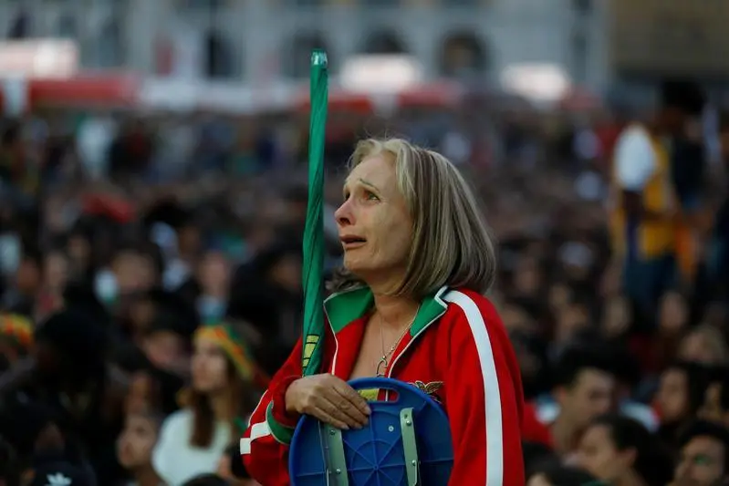 Portugal fans react