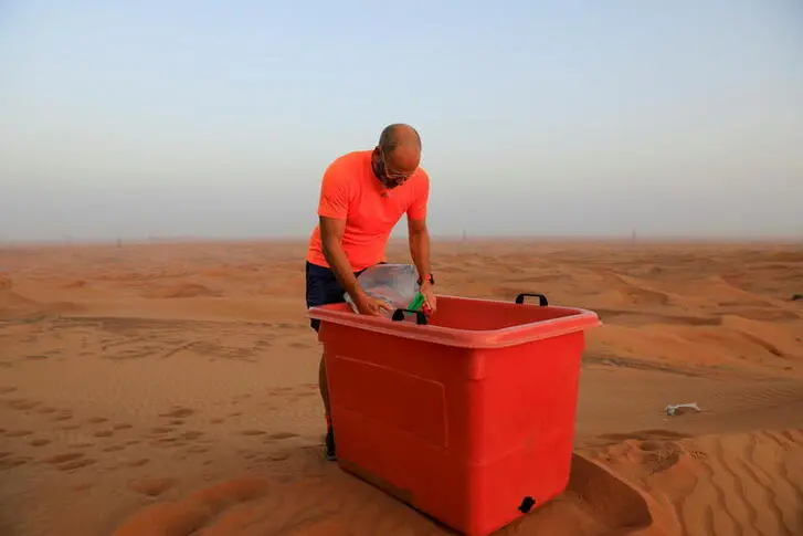 Ice baths bring relief in the heat of UAE desert