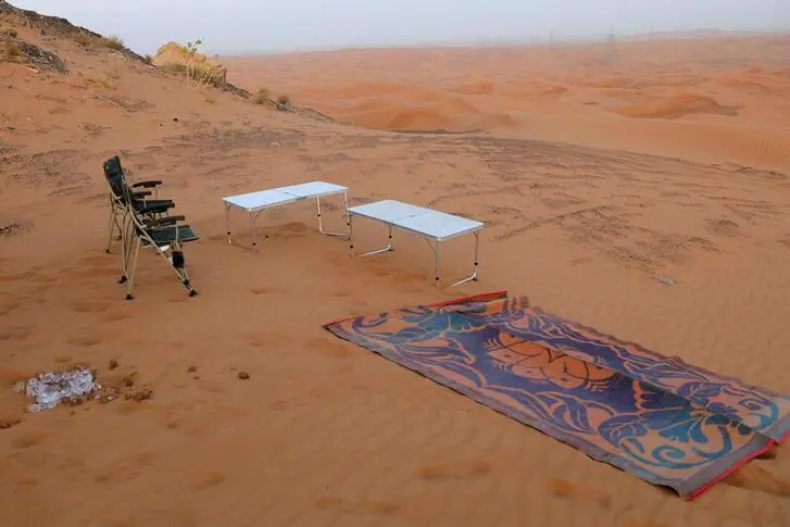 Ice baths bring relief in the heat of UAE desert