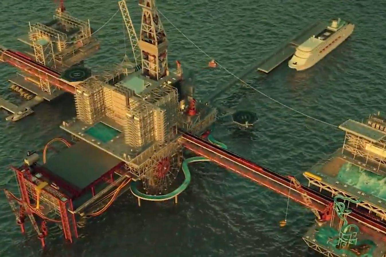 VIDEO: Saudi Arabia is building a tourist resort on a huge oil rig