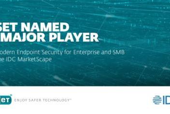 ESET named a major player in two modern endpoint security IDC MarketScape reports