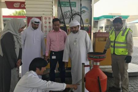 "ESMA" verified from fuel Meters and pumps at a station in Dubai