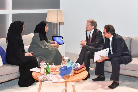 Mona Al Marri Discuss Cooperation with Chairman and CEO of AFP