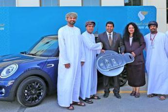 Oman Air reward top performing travel agent from Q3 2017 with a Mini Cooper
