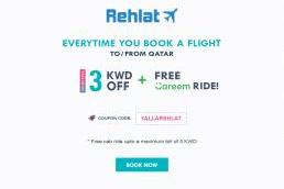 Rehlat Offers Free Careem Ride in Qatar and Kuwait with Flight Bookings